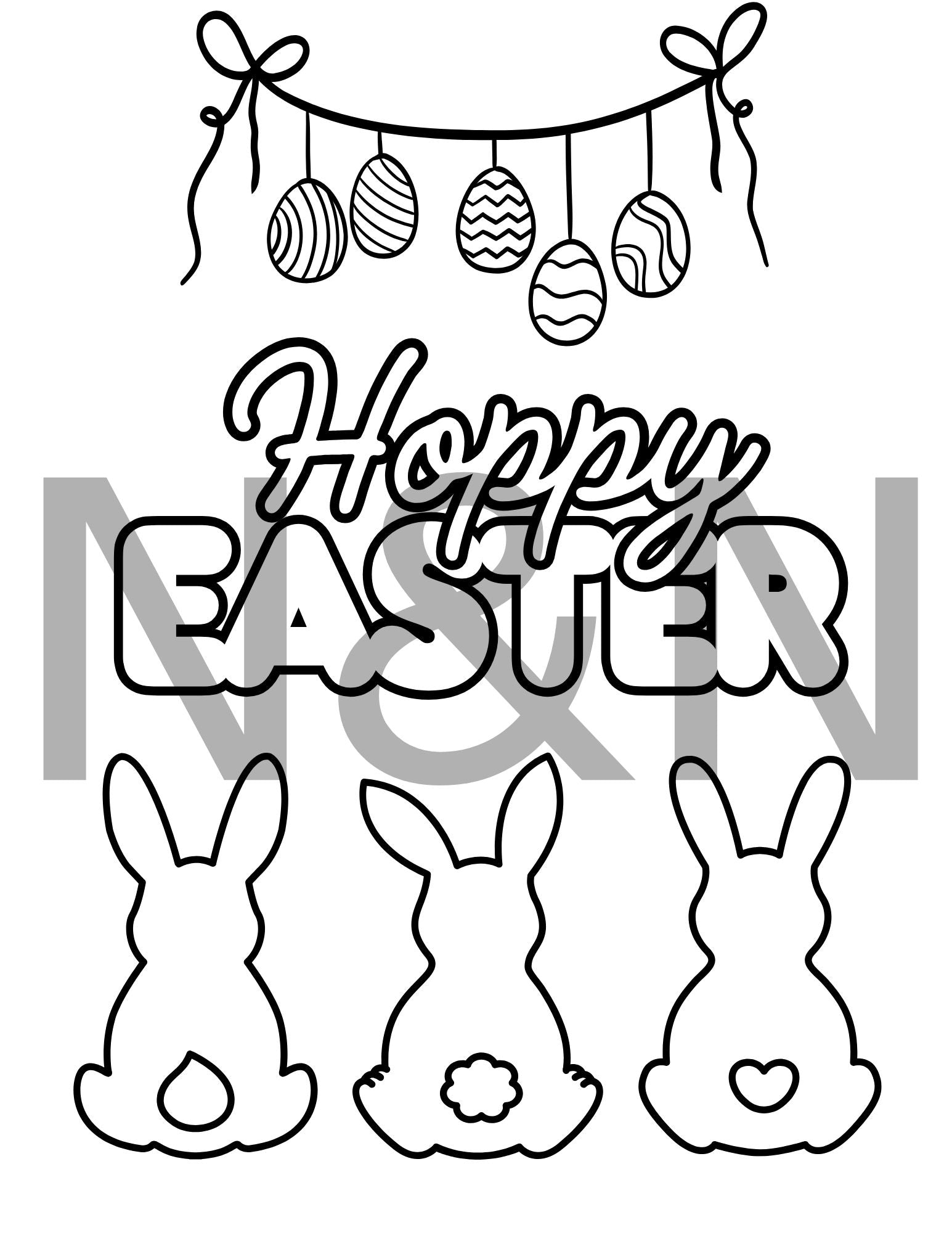 coloring sheet for kids easter