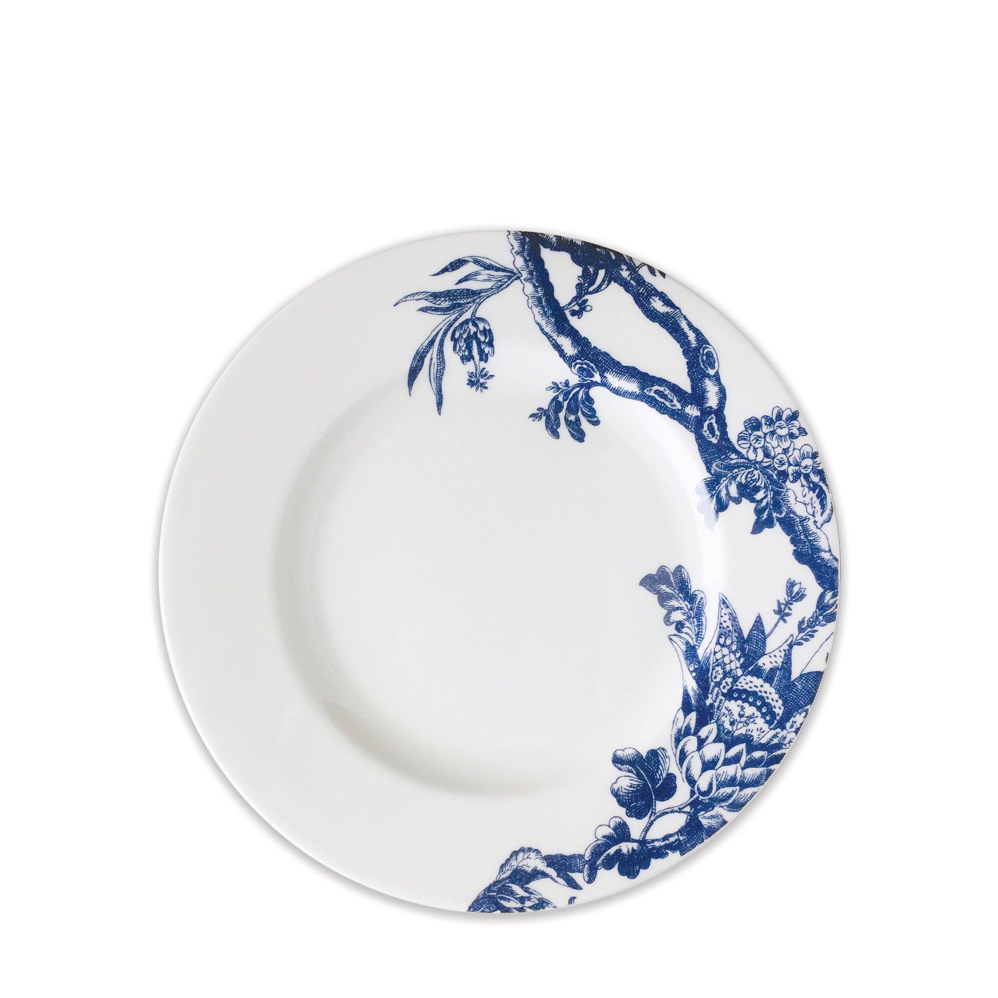 Arcadia Rimmed Salad Plate - Blue Floral Toile Porcelain | Loving ...