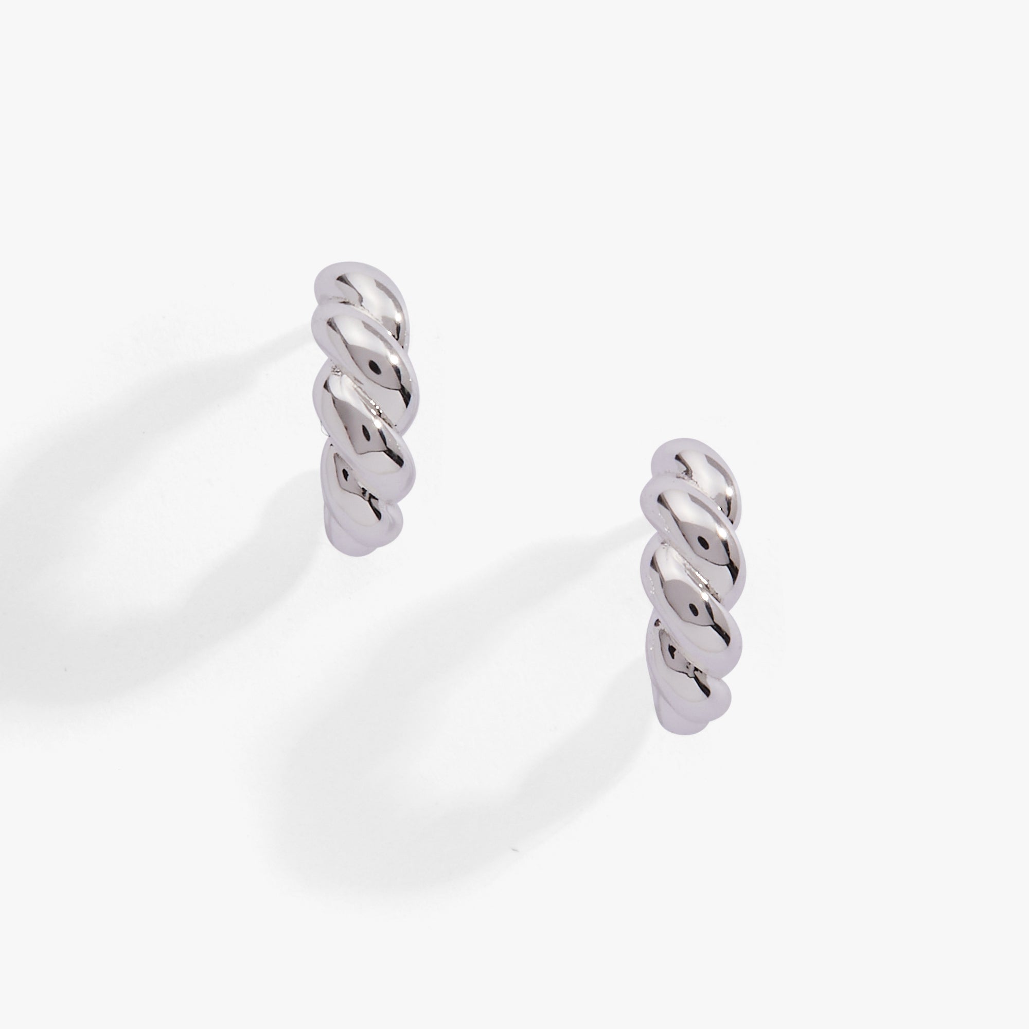 Puffy Rope Textured Huggie Hoop Earring | Loving Coastal Living