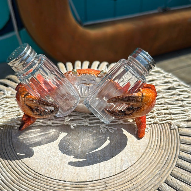 Red Crab Salt & Pepper Shakers | Loving Coastal Living