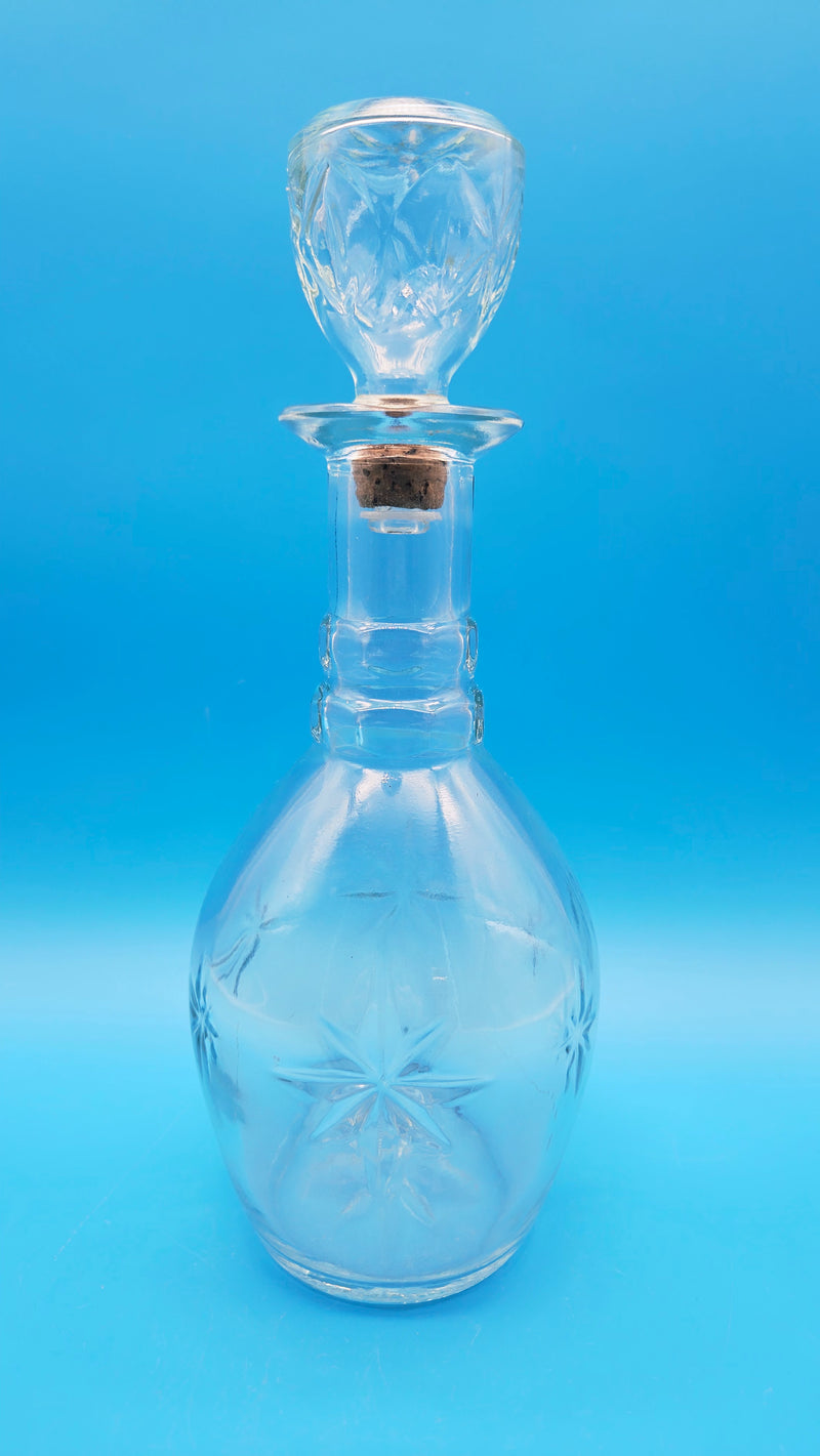 Vintage Hiram Walker Atomic Star Glass Decanter 1965 Mid-Century Moder ...