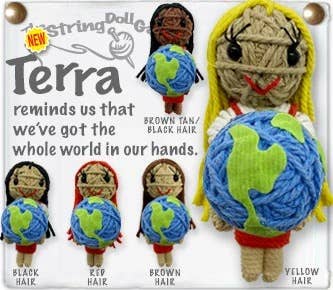 Terra- Inspirational String Doll Keychain | Loving Coastal Living